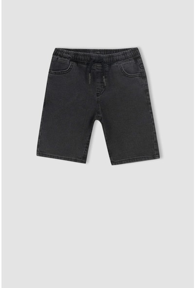 DeFacto Erkek Çocuk Regular Fit Esnek Belli Jean Bermuda Şort W8082A622SP DeFacto Erkek Çocuk Regular Fit Esnek Belli Jean Bermuda Şort W8082A622SP