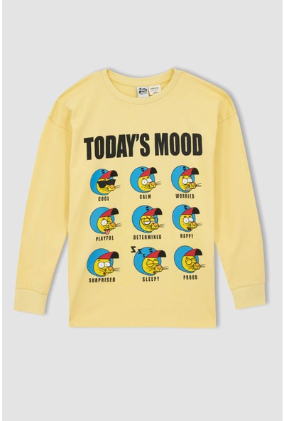 DeFacto Erkek Çocuk Kral Şakir Lisanslı Regular Fit Uzun Kollu Pamuklu Tişört X0153A622SP