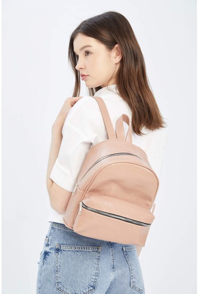 Kadın Büyük Suni Deri Sırt ÇANTASI X0647AZNS