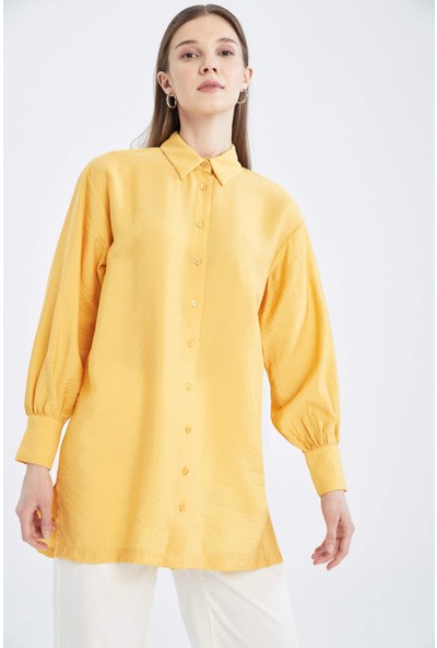 DeFacto Relax Fit Uzun Kollu Gömlek Tunik X3326AZ22SM
