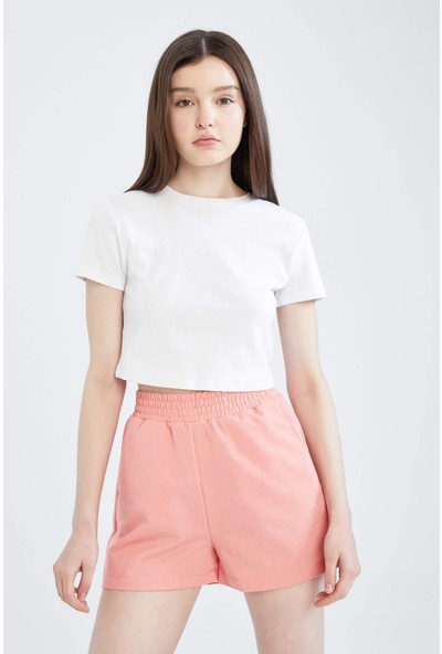 DeFacto Regular Fit Geri Dönüşümlü İnce Sweatshirt Kumaşı Şort U3357AZ22SM