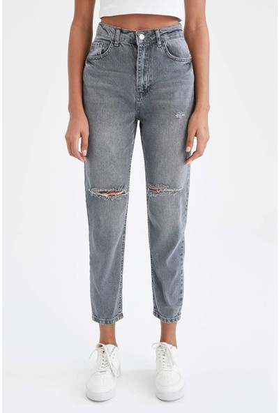 DeFacto Lina Mom Fit Yüksek Bel Bilek Boy Jean Pantolon X1165AZ22SP