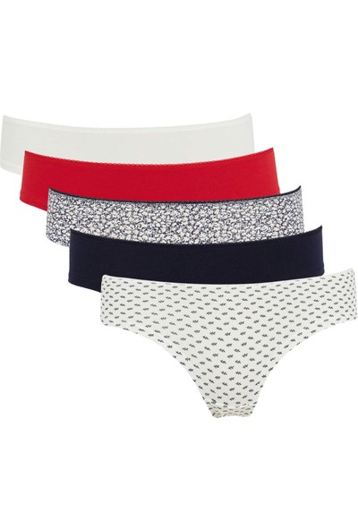 DeFacto Fall In Love Desenli 5'li Slip Külot U6039AZ22SP