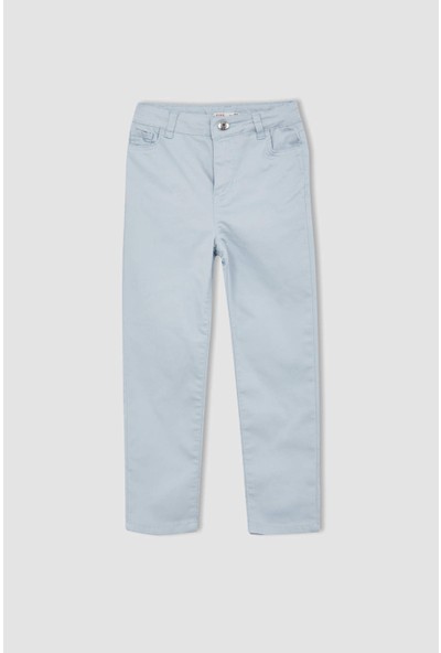 DeFacto Kız Çocuk Straight Fit Gabardin Pantolon X3380A622SM