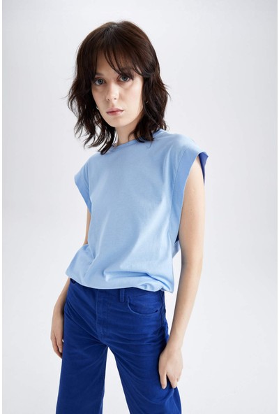 DeFacto Regular Fit Bisiklet Yaka Kısa Kollu Pamuklu Tişört X1537AZ22SP