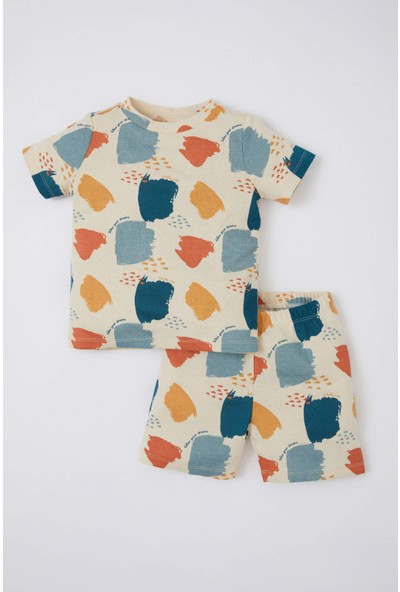 DeFacto Erkek Bebek Regular Fit Yeni Doğan Baskılı Organik Pamuklu Pijama Takım X8889A222SM DeFacto Erkek Bebek Regular Fit Yeni Doğan Baskılı Organik Pamuklu Pijama Takım X8889A222SM