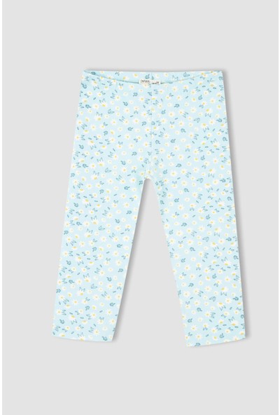 DeFacto Kız Çocuk Desenli Kapri Boy Tayt X3277A622SM
