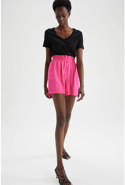 DeFacto Paperbag Fit Viskon Şort T0883AZ22HS