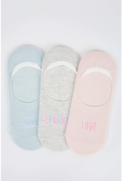 DeFacto Kadın Pamuklu 3'lü Babet Çorap W9000AZNS DeFacto Kadın Pamuklu 3'lü Babet Çorap W9000AZNS