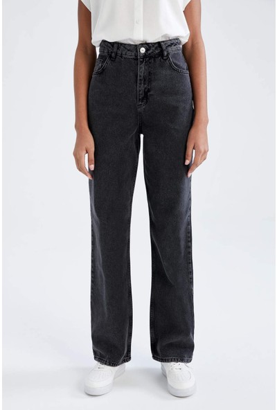DeFacto 90's Geniş Paça Yüksek Bel Jean Pantolon X1134AZ22SP