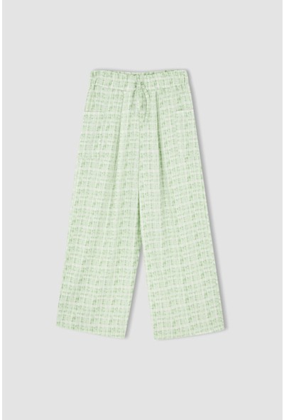 DeFacto Kız Çocuk Culotte Fit Esnek Belli Kapri Pantolon X3464A622SM DeFacto Kız Çocuk Culotte Fit Esnek Belli Kapri Pantolon X3464A622SM