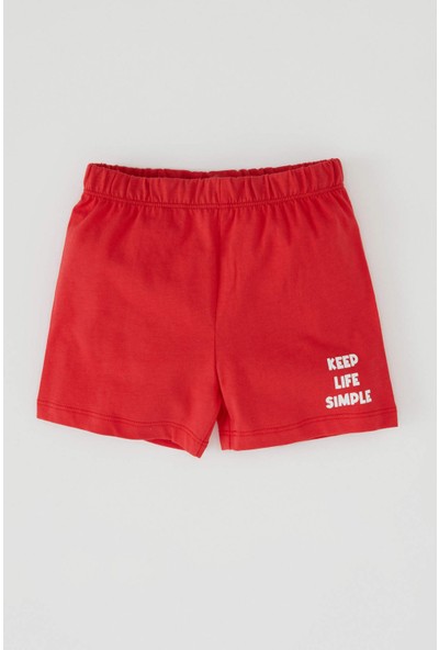 DeFacto Erkek Bebek Regular Fit Baskılı Pamuklu Şort X6807A222SM