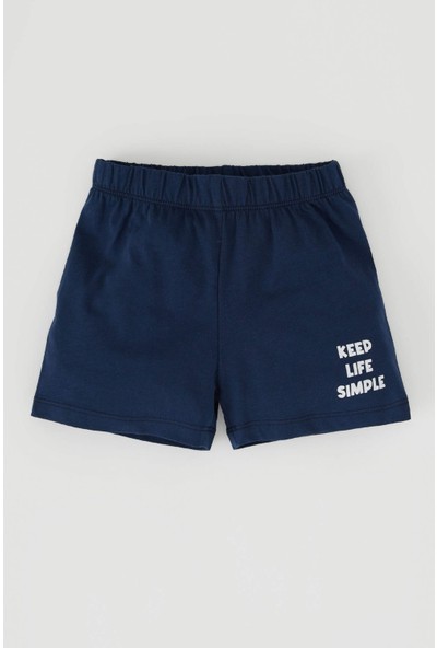 DeFacto Erkek Bebek Regular Fit Baskılı Pamuklu Şort X6807A222SM