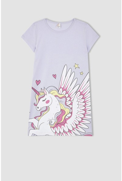 DeFacto Kız Çocuk Regular Fit Unicorn Baskılı Kolsuz Penye Yazlık Elbise W6884A622SM DeFacto Kız Çocuk Regular Fit Unicorn Baskılı Kolsuz Penye Yazlık Elbise W6884A622SM
