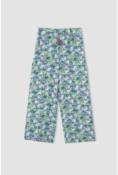 DeFacto Kız Çocuk Palazzo Geniş Paça Viskon Pantolon T3893A622SM