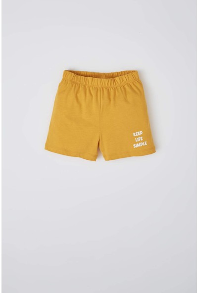 DeFacto Erkek Bebek Regular Fit Baskılı Pamuklu Şort X6807A222SM