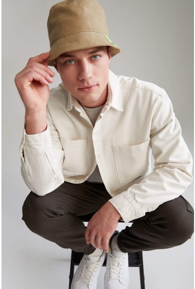 DeFacto Relax Fit Çift Cepli Uzun Kollu Gömlek W9400AZ22SP