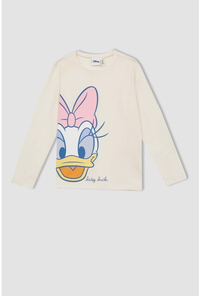 DeFacto Kız Çocuk Lola Lisanslı Bisiklet Yaka Pamuklu Uzun Kollu Tişört W6709A622SP