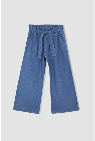 DeFacto Kız Çocuk Culotte Fit Geniş Paça Pantolon W8814A622SM DeFacto Kız Çocuk Culotte Fit Geniş Paça Pantolon W8814A622SM