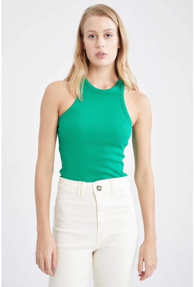 DeFacto Slim Fit Halter Yaka Kaşkorse Atlet X6705AZ22SM DeFacto Slim Fit Halter Yaka Kaşkorse Atlet X6705AZ22SM