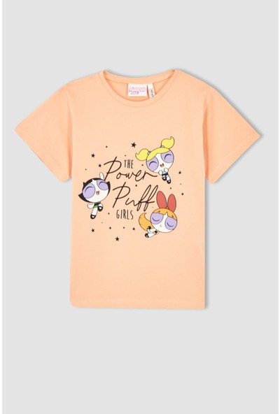 DeFacto Kız Çocuk PowerPuff Girls Lisanslı Regular Fit Kısa Kollu Pamuklu Tişört X2061A622SM DeFacto Kız Çocuk PowerPuff Girls Lisanslı Regular Fit Kısa Kollu Pamuklu Tişört X2061A622SM