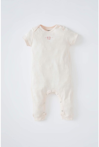 DeFacto Kız Bebek Arı Baskılı Kısa Kollu Yeni Doğan Çıtçıtlı Pamuklu Tulum X0058A222SP DeFacto Kız Bebek Arı Baskılı Kısa Kollu Yeni Doğan Çıtçıtlı Pamuklu Tulum X0058A222SP