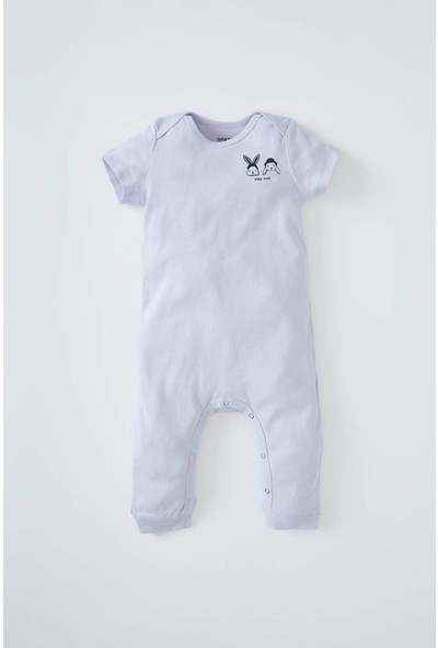 DeFacto Kız Bebek Tavşan Baskılı Kısa Kollu Yeni Doğan Çıtçıtlı Pamuklu Tulum W7964A222SP DeFacto Kız Bebek Tavşan Baskılı Kısa Kollu Yeni Doğan Çıtçıtlı Pamuklu Tulum W7964A222SP
