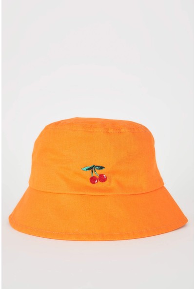 DeFacto Kız Çocuk Nakışlı Bucket Şapka X0371A622SM