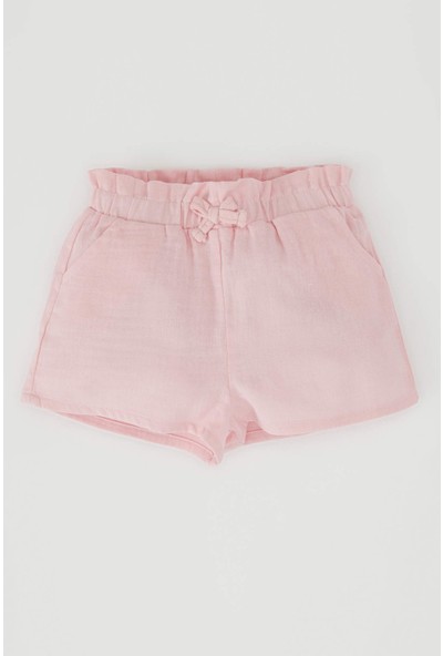 DeFacto Kız Bebek Paperbag Fit Müslin Şort X2298A222SM
