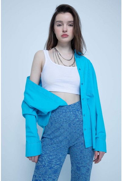 DeFacto Cepli Oversize Fit Pamuklu Poplin Gömlek U7763AZ22SM DeFacto Cepli Oversize Fit Pamuklu Poplin Gömlek U7763AZ22SM