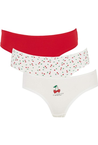 DeFacto Fall In Love 3'lü Paketli Slip X1779AZ22SM DeFacto Fall In Love 3'lü Paketli Slip X1779AZ22SM
