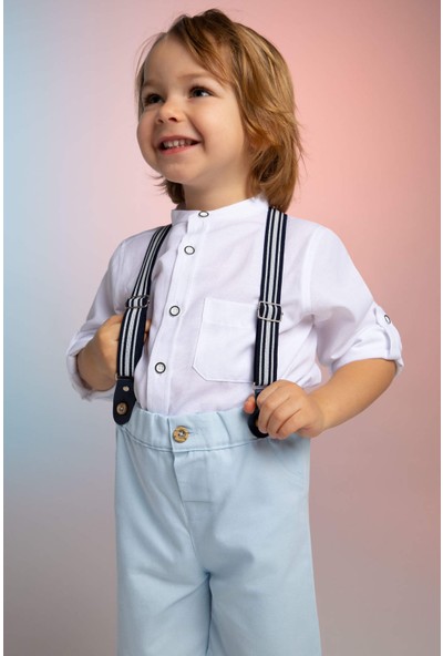 DeFacto Erkek Bebek Regular Fit Basic Uzun Kollu Gömlek X2296A222SP DeFacto Erkek Bebek Regular Fit Basic Uzun Kollu Gömlek X2296A222SP