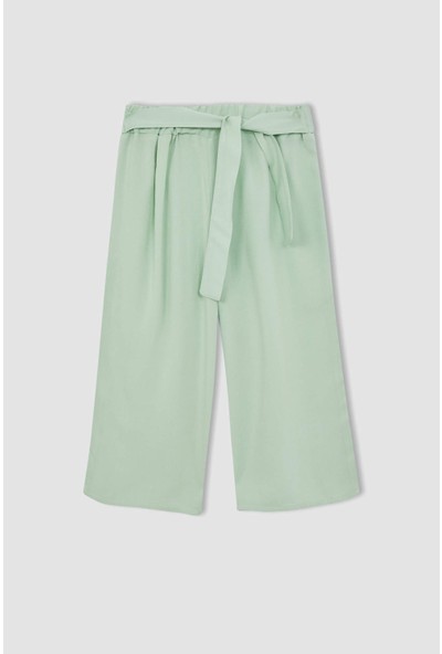 DeFacto Kız Çocuk Culotte Fit Geniş Paça Viskon Pantolon T3877A622SM