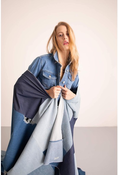 DeFacto Regular Fit Basic Jean Ceket X3031AZ22SM DeFacto Regular Fit Basic Jean Ceket X3031AZ22SM