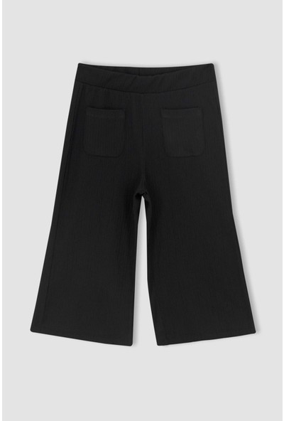 DeFacto Kız Çocuk Relax Fit Esnek Belli Cepli Krinkıl Kapri Boy Pantolon X3308A622SM DeFacto Kız Çocuk Relax Fit Esnek Belli Cepli Krinkıl Kapri Boy Pantolon X3308A622SM