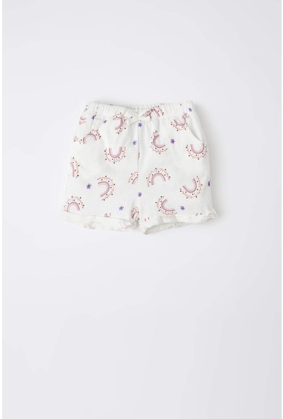 DeFacto Kız Bebek Regular Fit Esnek Bel Şort X6822A222SM DeFacto Kız Bebek Regular Fit Esnek Bel Şort X6822A222SM