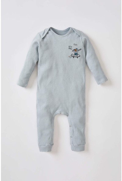DeFacto Erkek Bebek Baskılı Yeni Doğan Organik Pamuklu Uzun Kollu Çıtçıtlı  Tulum X1310A222SP DeFacto Erkek Bebek Baskılı Yeni Doğan Organik Pamuklu Uzun Kollu Çıtçıtlı  Tulum X1310A222SP