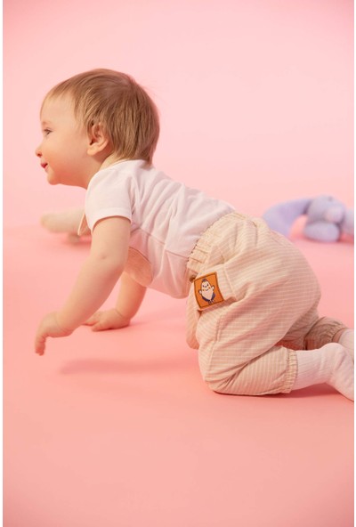 DeFacto Erkek Bebek Baggy Fit Esnek Belli Süs Etiketli Pantolon X5790A222SP