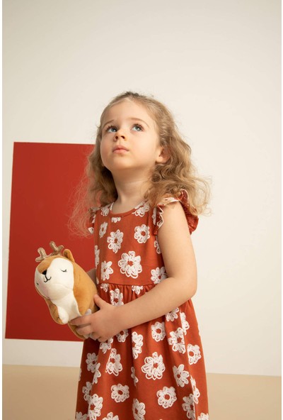 DeFacto Kız Bebek Regular Fit Çiçek Desenli Pamuklu Kolsuz Elbise X1951A222SP DeFacto Kız Bebek Regular Fit Çiçek Desenli Pamuklu Kolsuz Elbise X1951A222SP