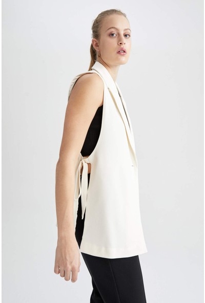 DeFacto Slim Fit Tek Düğmeli Yelek V5362AZ22SM