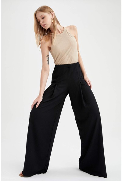 DeFacto Geniş Paça Yüksek Bel Geniş Paça Pantolon W4338AZ21HS