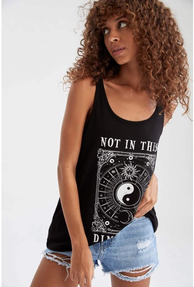 DeFacto Loose Fit Bisiklet Yaka Atlet W4253AZ21HS DeFacto Loose Fit Bisiklet Yaka Atlet W4253AZ21HS