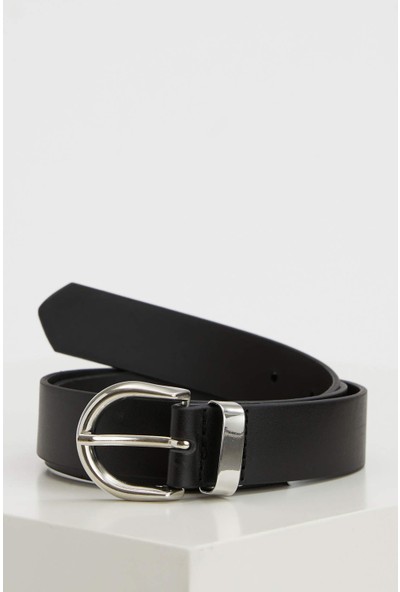 DeFacto Kadın Suni Deri Jean. Kemeri T5673AZNS