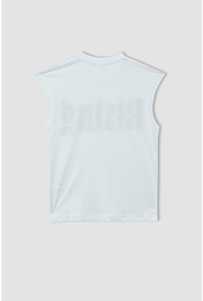 DeFacto Erkek Çocuk Regular Fit Slogan  Basklı Atlet W4076A621HS