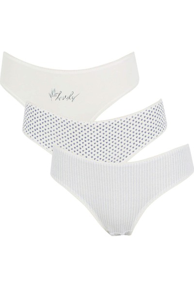 DeFacto Fall In Love Desenli 3'lü Brief Külot X1761AZ22SP