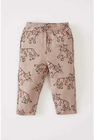 DeFacto Erkek Bebek Kaplan Desenli Pamuklu Jogger Eşofman Alt W2934A221WN DeFacto Erkek Bebek Kaplan Desenli Pamuklu Jogger Eşofman Alt W2934A221WN
