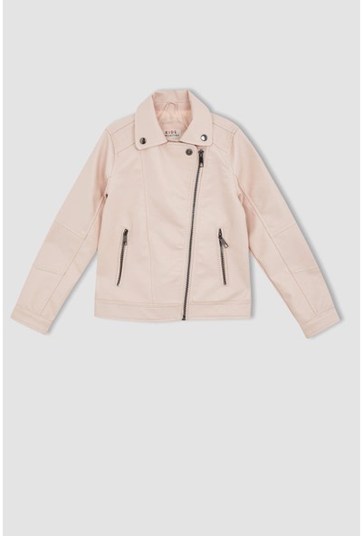 DeFacto Kız Çocuk Regular Fit Suni Deri Suni Deri Mont S5859A622SP DeFacto Kız Çocuk Regular Fit Suni Deri Suni Deri Mont S5859A622SP