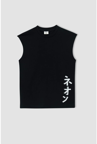 DeFacto Erkek Çocuk Regular Fit  Basklı Atlet W4081A621HS