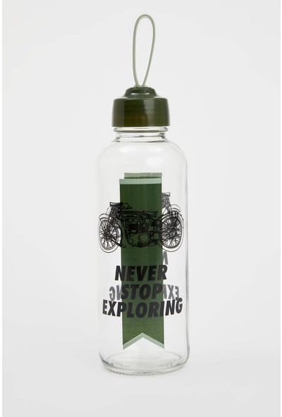 DeFacto Yazı Baskılı Cam Su Matarası V4009AZNS