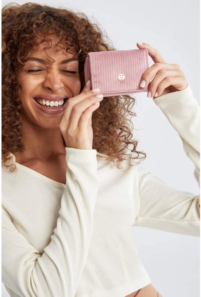 DeFacto Kadın Süet Görünümlü Cüzdan W2524AZNS